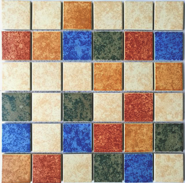 Antique style colorful porcelain rustic mosaic tile for floor and wall ...