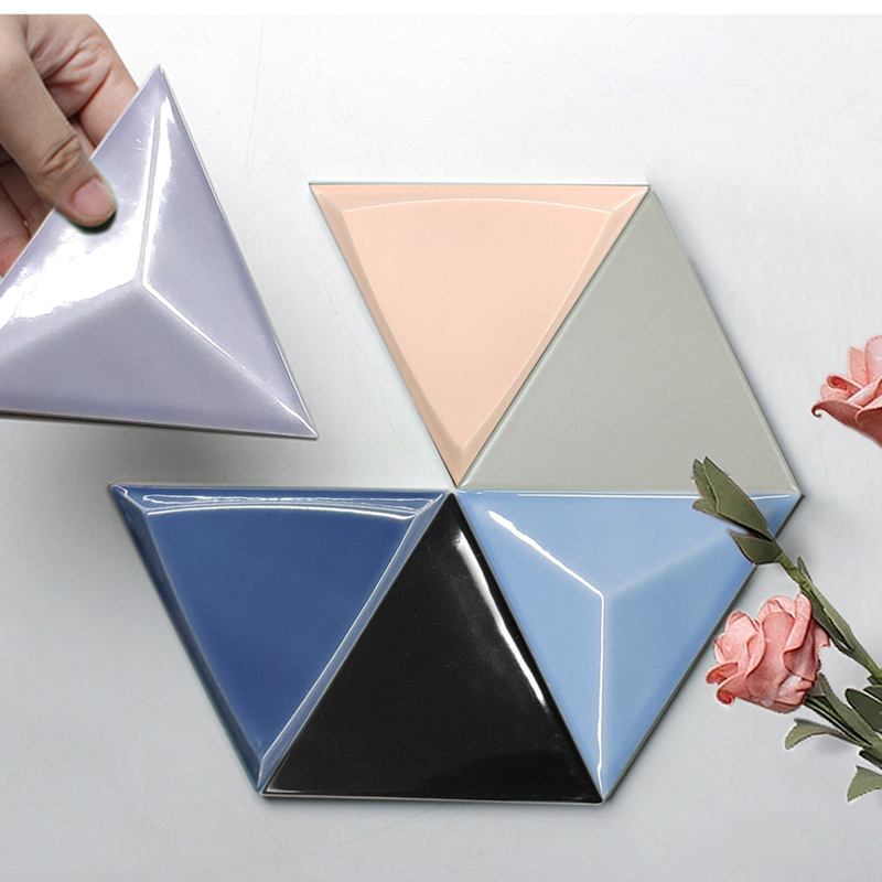 Foshan 3d Kitchen Wall Tile Triangle Pattern Decorative China Ceramic ...