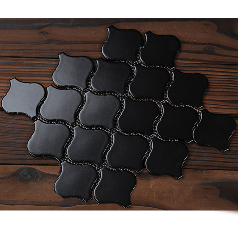china supply black Lantern shape ceramic tile mosaic tiles - Longju ...