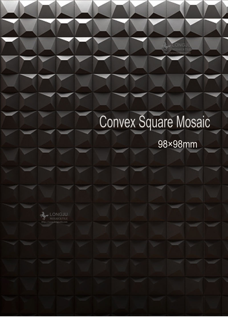 New Decoration Square Convex 3D Ceramic Mosaic Tile - Longju Mosaic ...