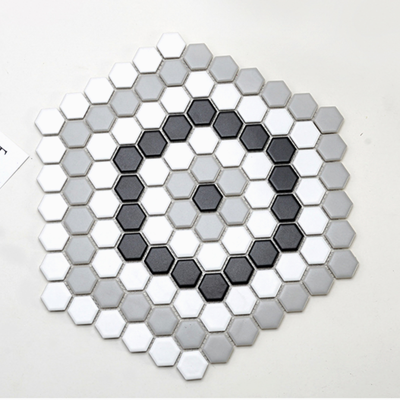 Hexagon Mosaic Floor Tiles Bathroom Wall Flower Mosaic Pattern - Longju ...